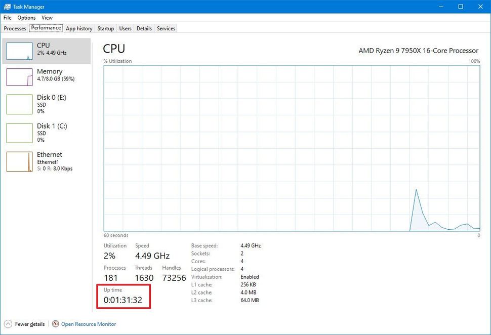 Check your PC uptime on Windows 10 | Windows Central