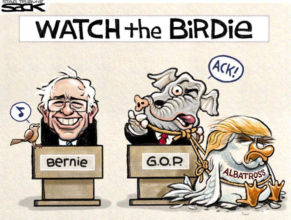 Political Cartoon U.S. Bernie GOP | The Week