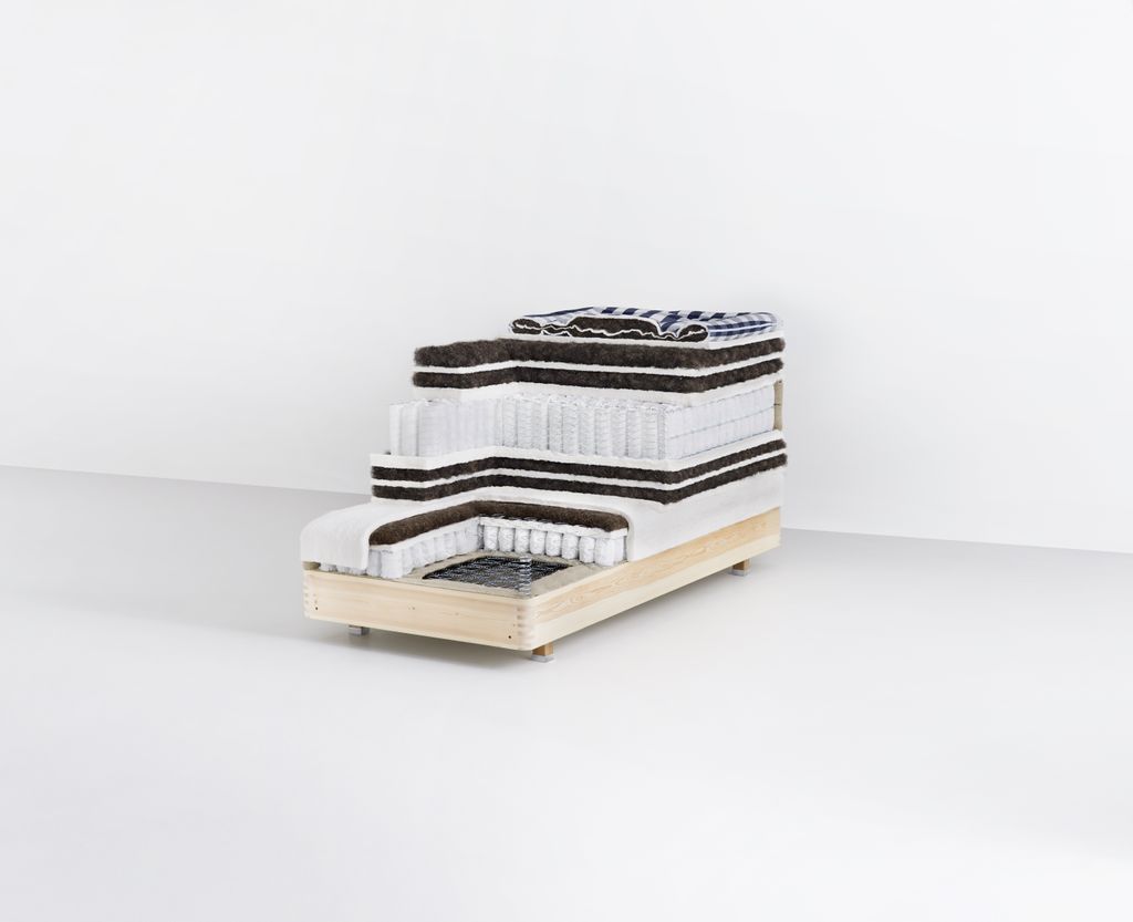 Hästens’ 2000T bed and Blue Check mark 45 years | Wallpaper*