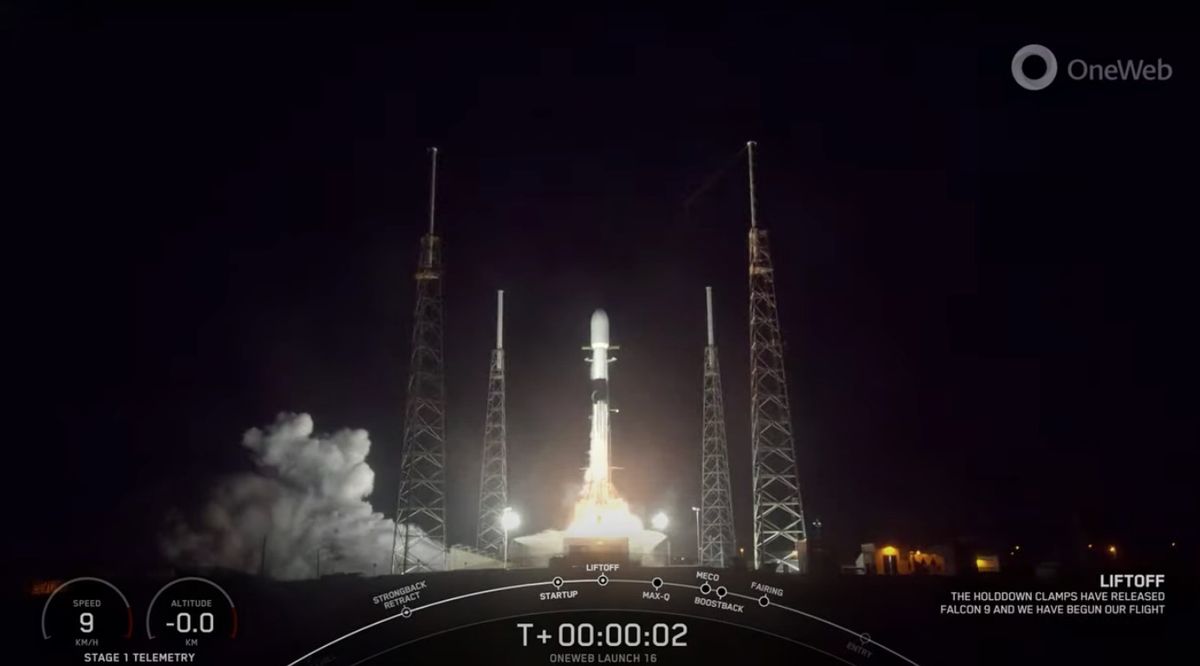 SpaceX launches 40 OneWeb internet satellites, lands rocket | Space