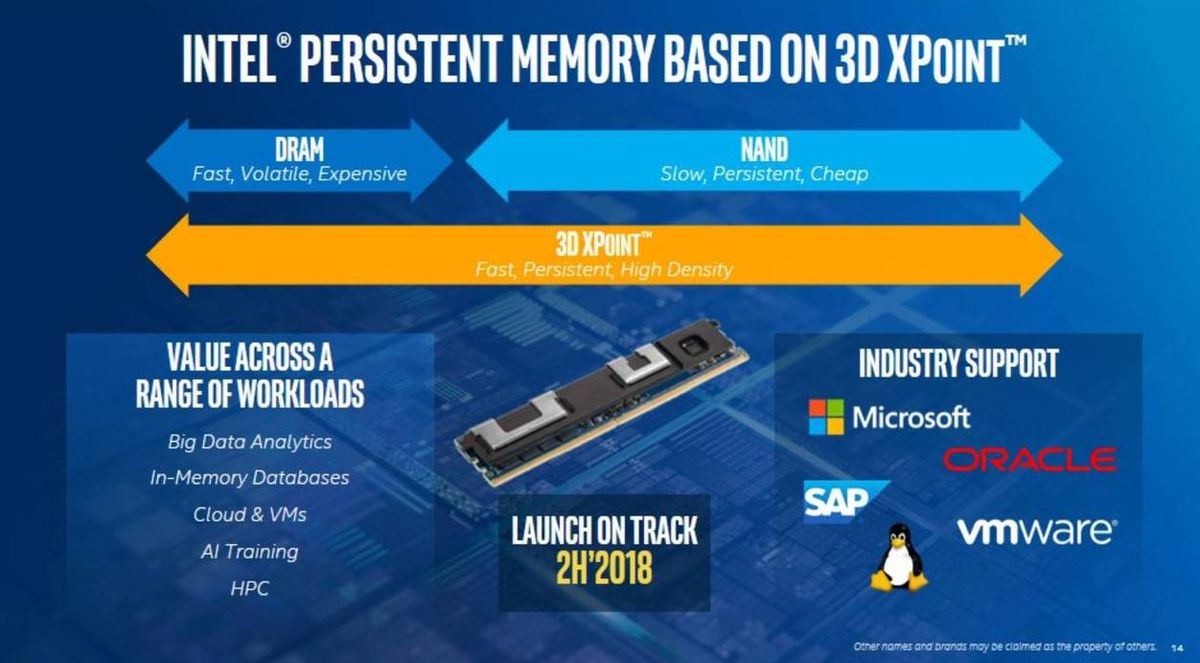 Intel Optane DIMMs Coming Second Half Of 2018 | Tom's Hardware
