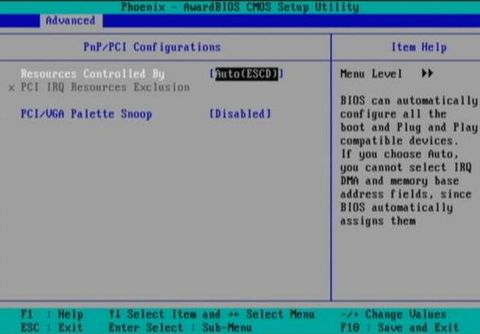 PnP/PCI Configurations - BIOS for Beginners | Tom's Hardware