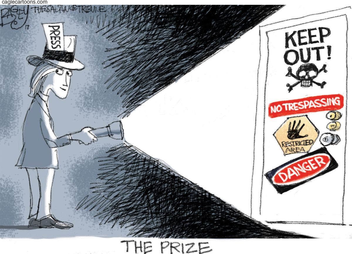 Editorial Cartoon U.S. Pulitzer prize press media investigation top ...
