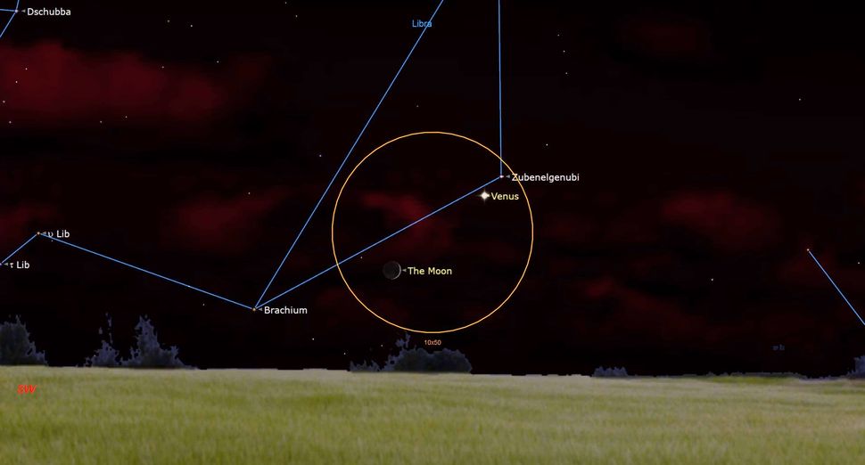 See Venus rendezvous with the crescent moon in the night sky tonight ...