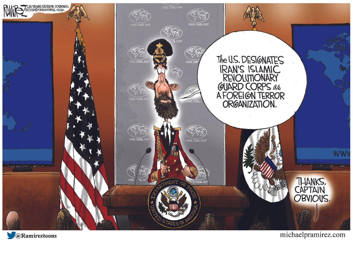 Political Cartoon U.S. Iran revolutionary guard terror organization ...