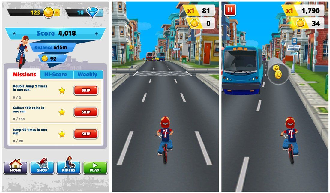 Bike Blast Run, a two-wheeled endless runner for Windows Phone ...