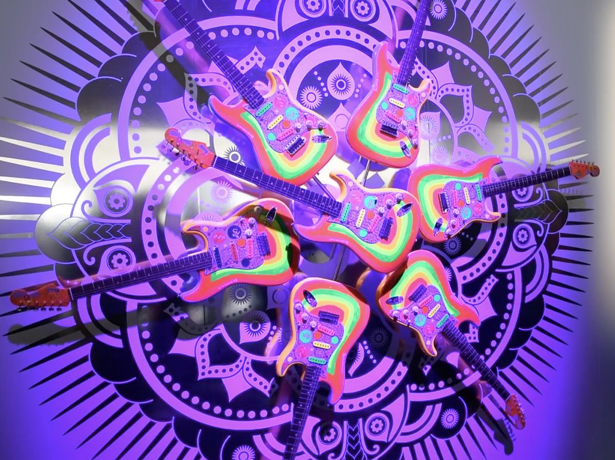 NAMM 2020: George Harrison's psychedelic Rocky Stratocaster reborn as ...