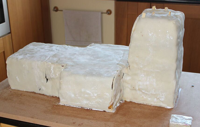 Five steps to make your own church out of cake, complete with windows ...