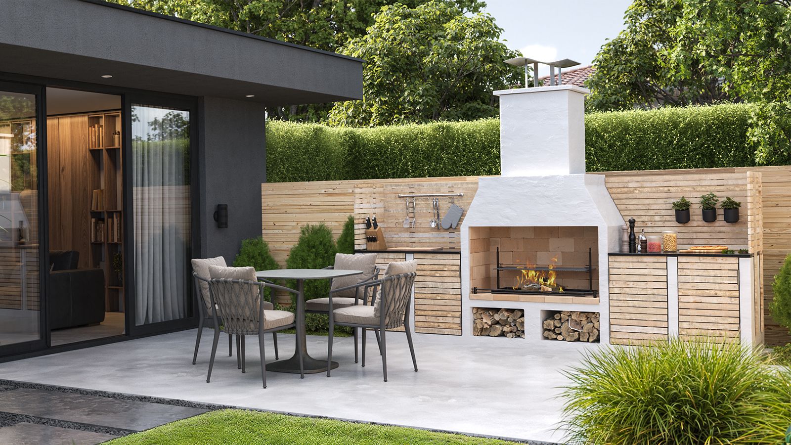 8 outdoor fireplace ideas for your garden | Homebuilding
