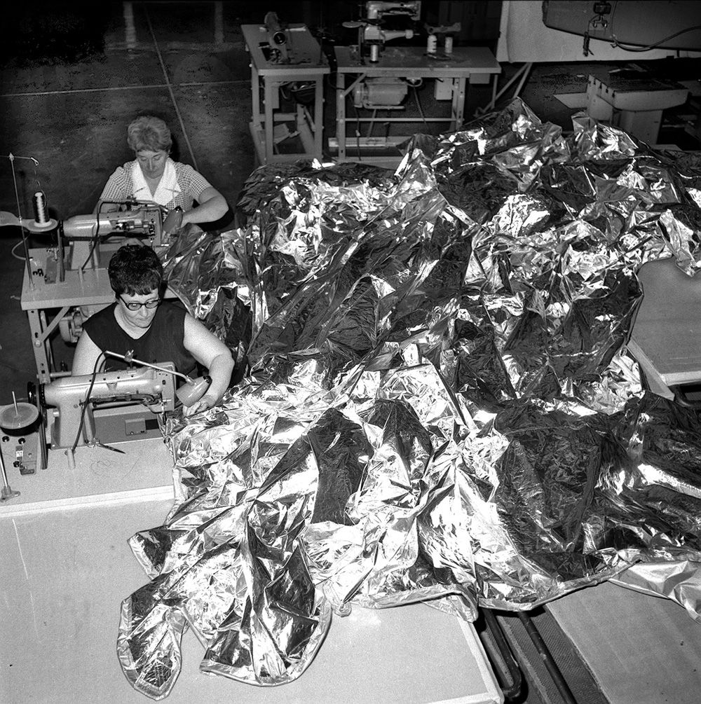 Space History Photo: Emergency Sun-Shade Stitched for Skylab | Space