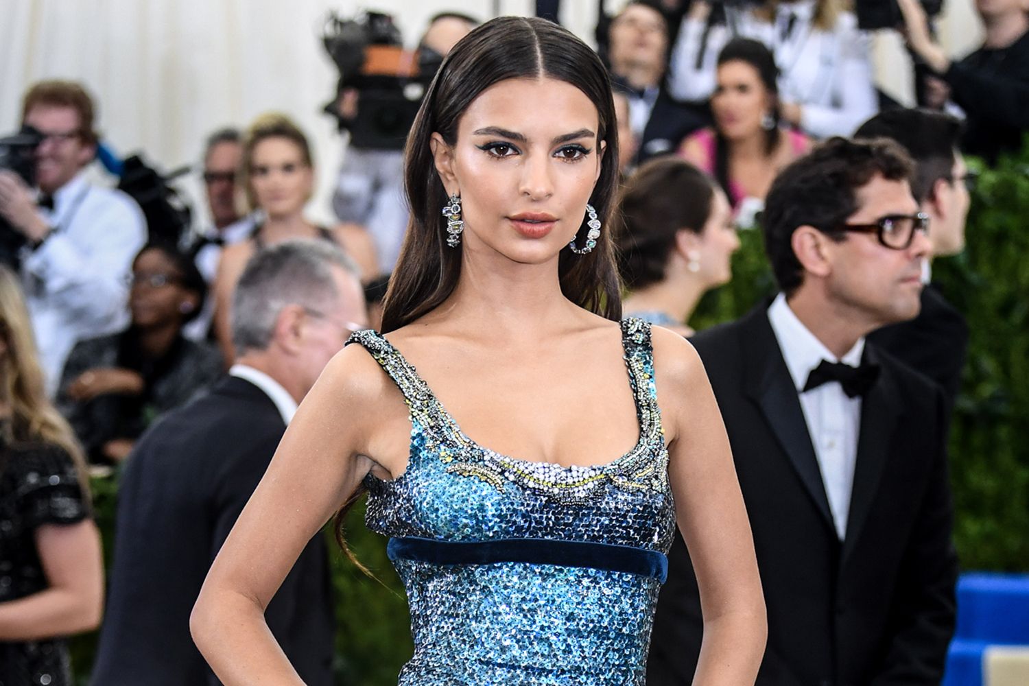 Emily Ratajkowski just got married in a Zara trouser suit | Marie Claire UK