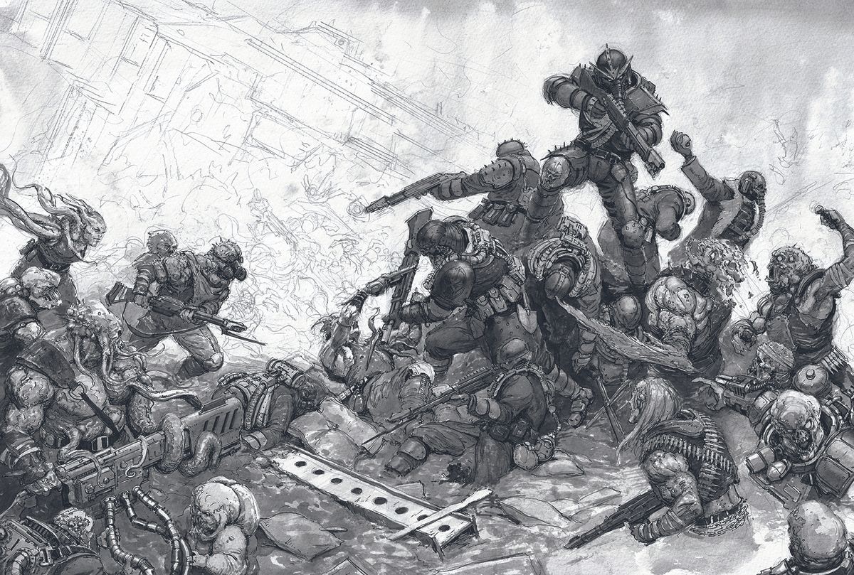 How to paint epic Warhammer battles in traditional pen and ink ...