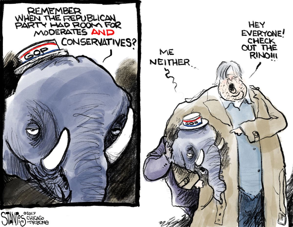Political cartoon U.S. Steve Bannon Trump GOP | The Week