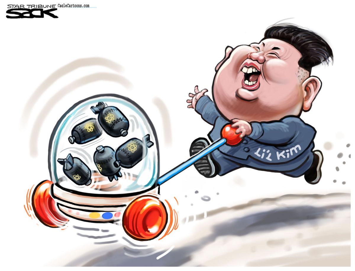 Editorial cartoon U.S. Kim Jong Un at play | The Week