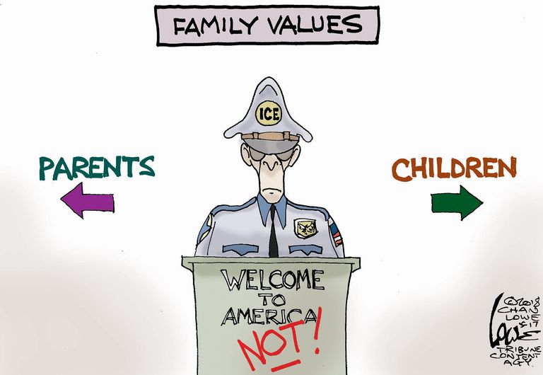 Political cartoon U.S. immigration family separation | The Week