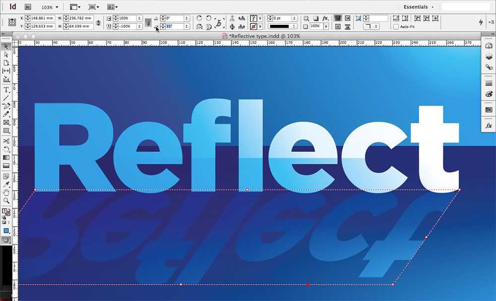 How to create reflective typography in InDesign | Creative Bloq