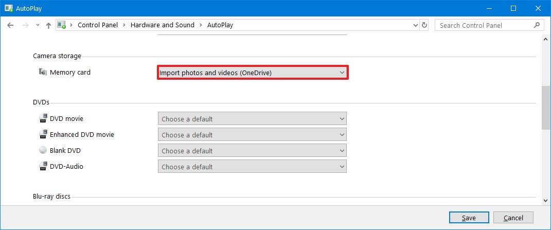 How to manage AutoPlay settings for USB drives and Memory cards on ...