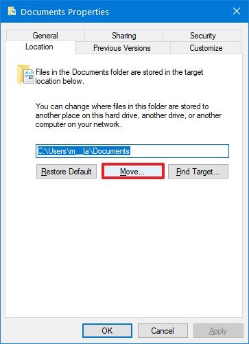How to move user folders to different location on Windows 10 | Windows ...