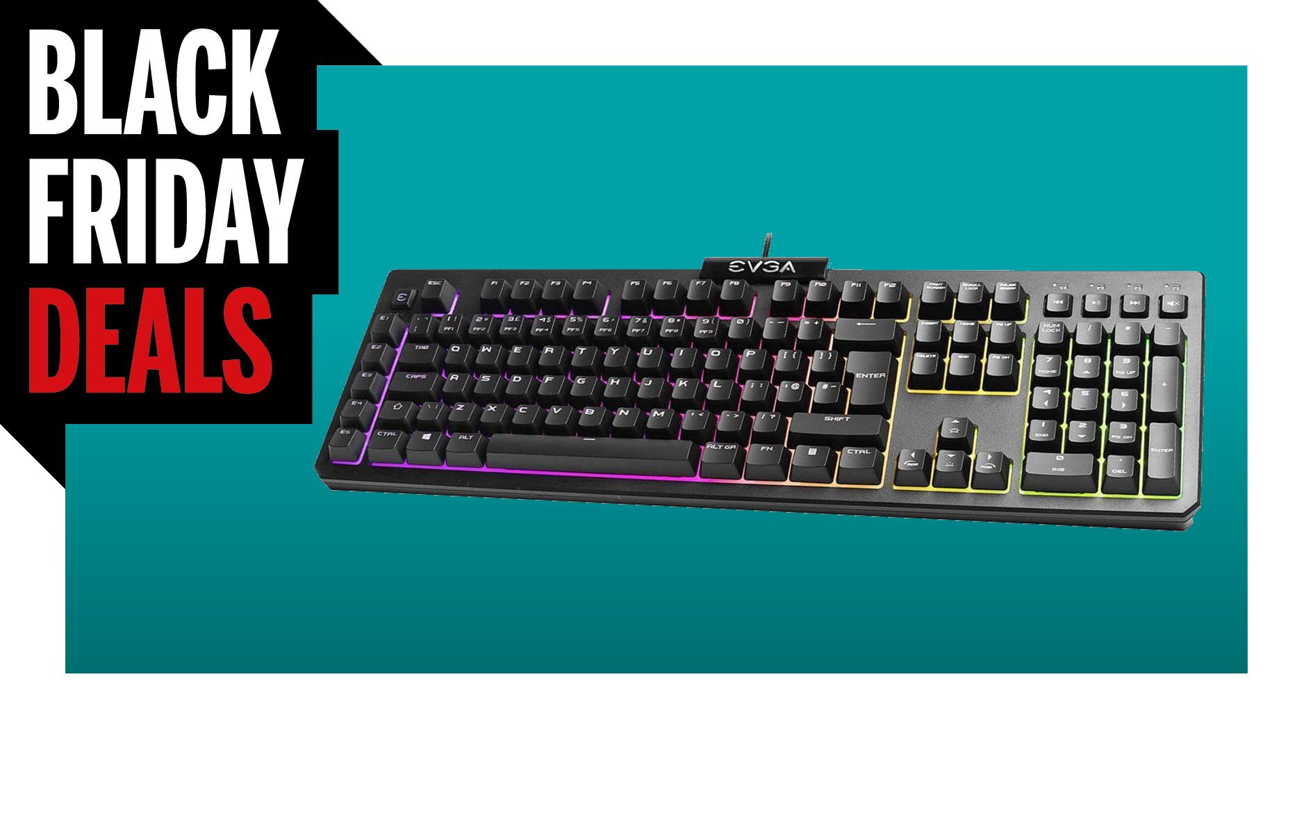 This full-size gaming keyboard with RGB lighting and dedicated macro ...