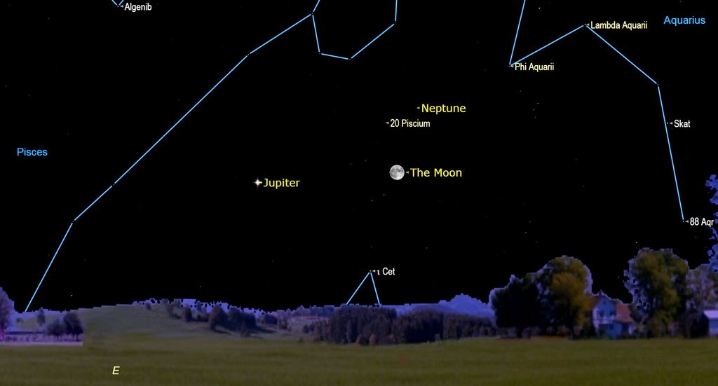 Harvest Moon: See the full moon rise near Jupiter and Neptune | Space