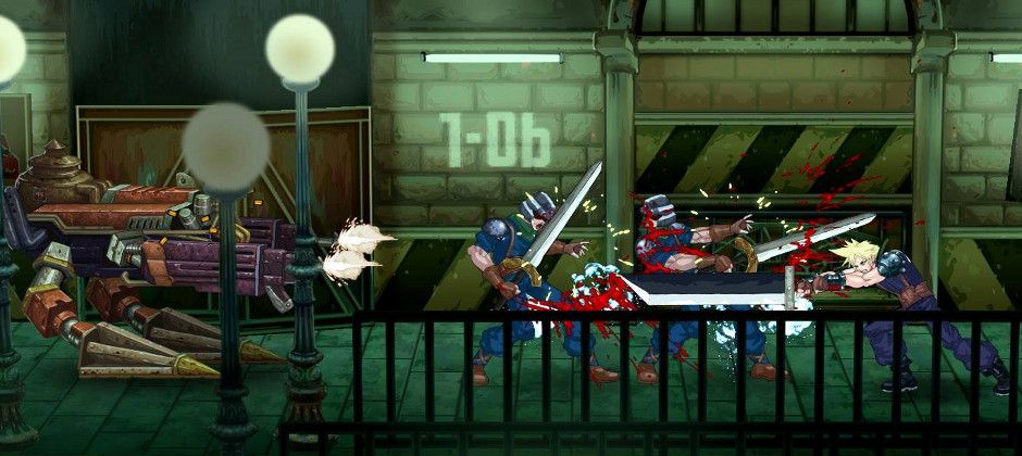 This is what Final Fantasy 7 looks like as a side-scrolling beat-em-up ...