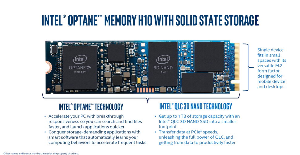 Intel Optane Memory H10 M.2 NVMe SSD Review: QLC Flash Meets Optane ...