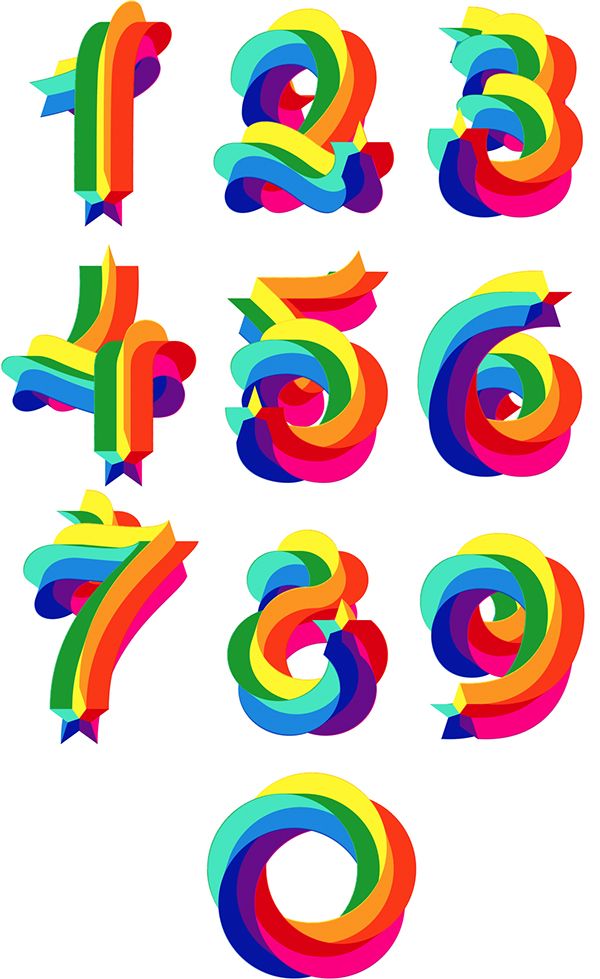 Stunning rainbow typography has got your number | Creative Bloq