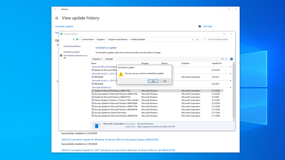 How to uninstall a Windows 10 update | TechRadar