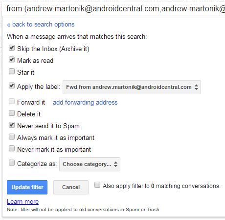 How to: Forward email to your main Gmail account so Google Now sees it ...