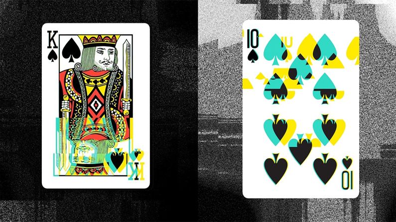 Glitch art playing cards bend reality | Creative Bloq