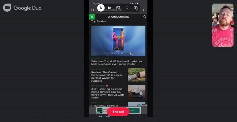 How to share your phone screen on a Google Duo call | Android Central