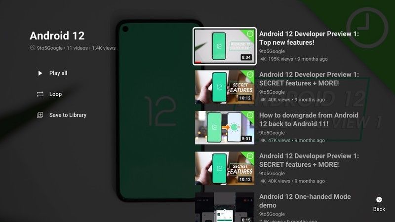 YouTube on Android TV finally gains a proper playlist UI | Android Central
