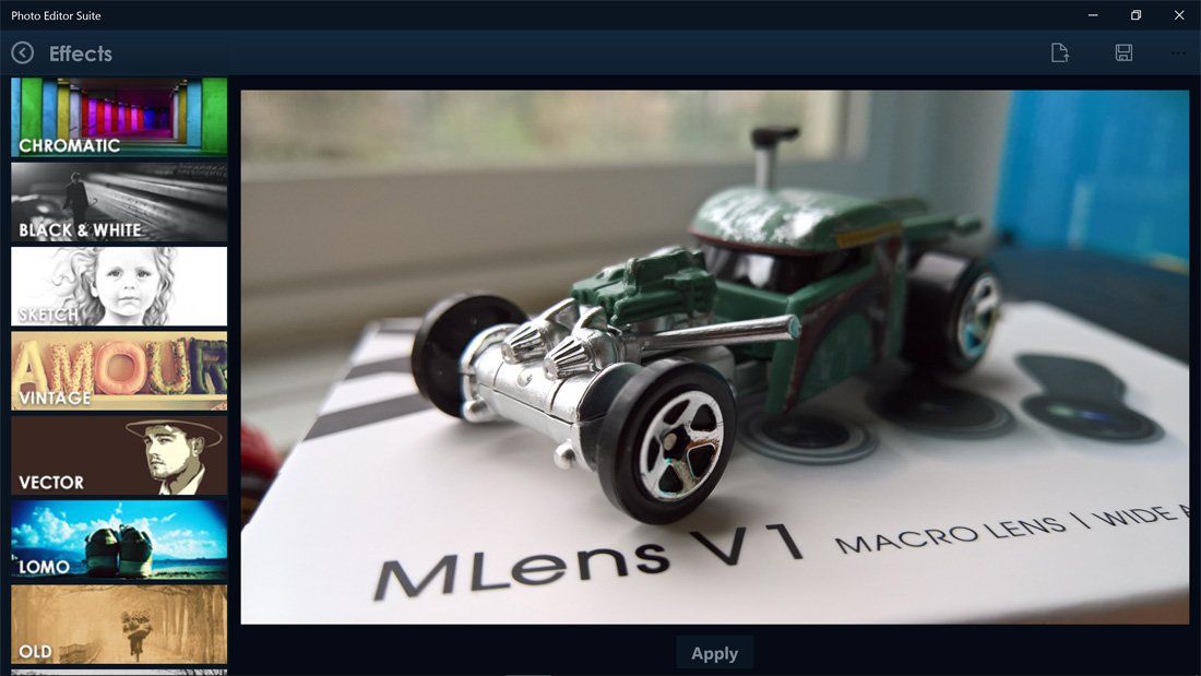 Photo Editor Suite, a simple photo effects app for Windows 10 PC ...