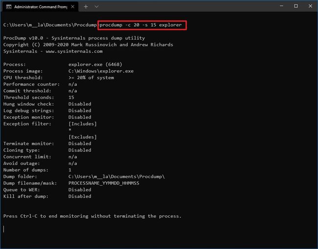 How to use ProcDump to create crash dump files on Windows 10 | Windows ...