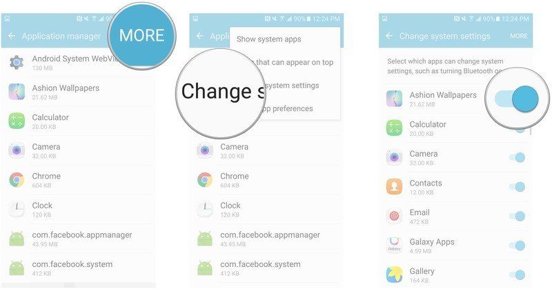 How to use the application manager on the Samsung Galaxy S7 | Android ...