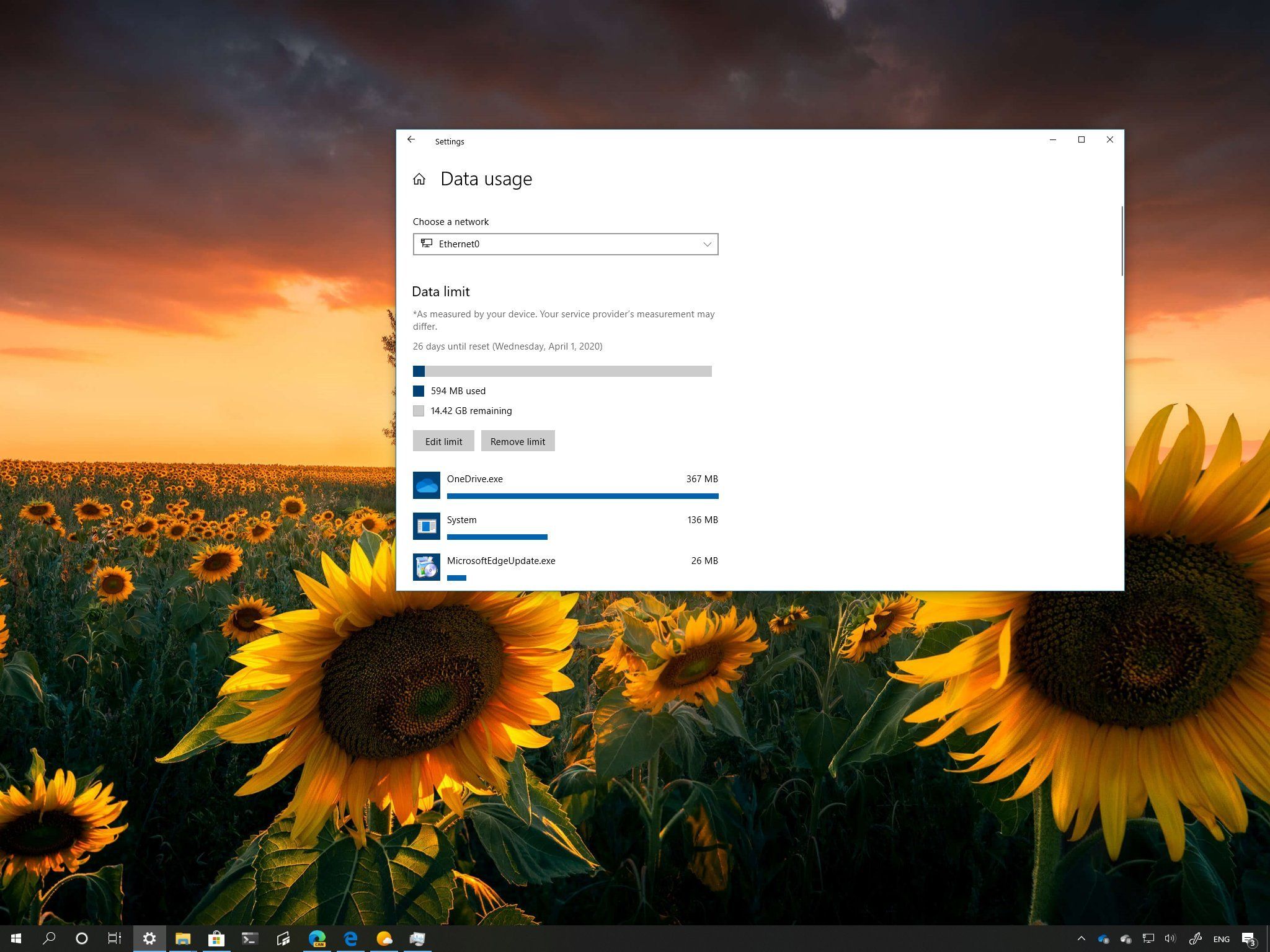How to set up data usage limit on Windows 10 May 2020 Update | Windows ...