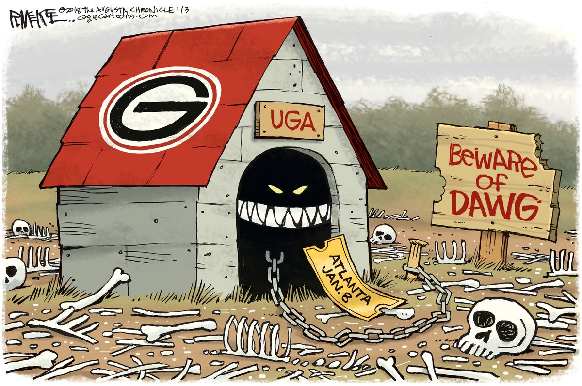 Political cartoon U.S. University of Georgia Atlanta college football ...