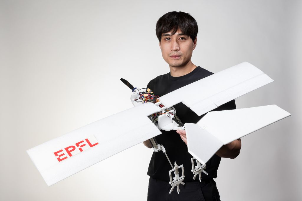 Watch adorable birdlike robot waddle, fall down and leap into flight ...