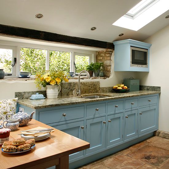 Be inspired by this blue country kitchen | Makeover | Ideal Home