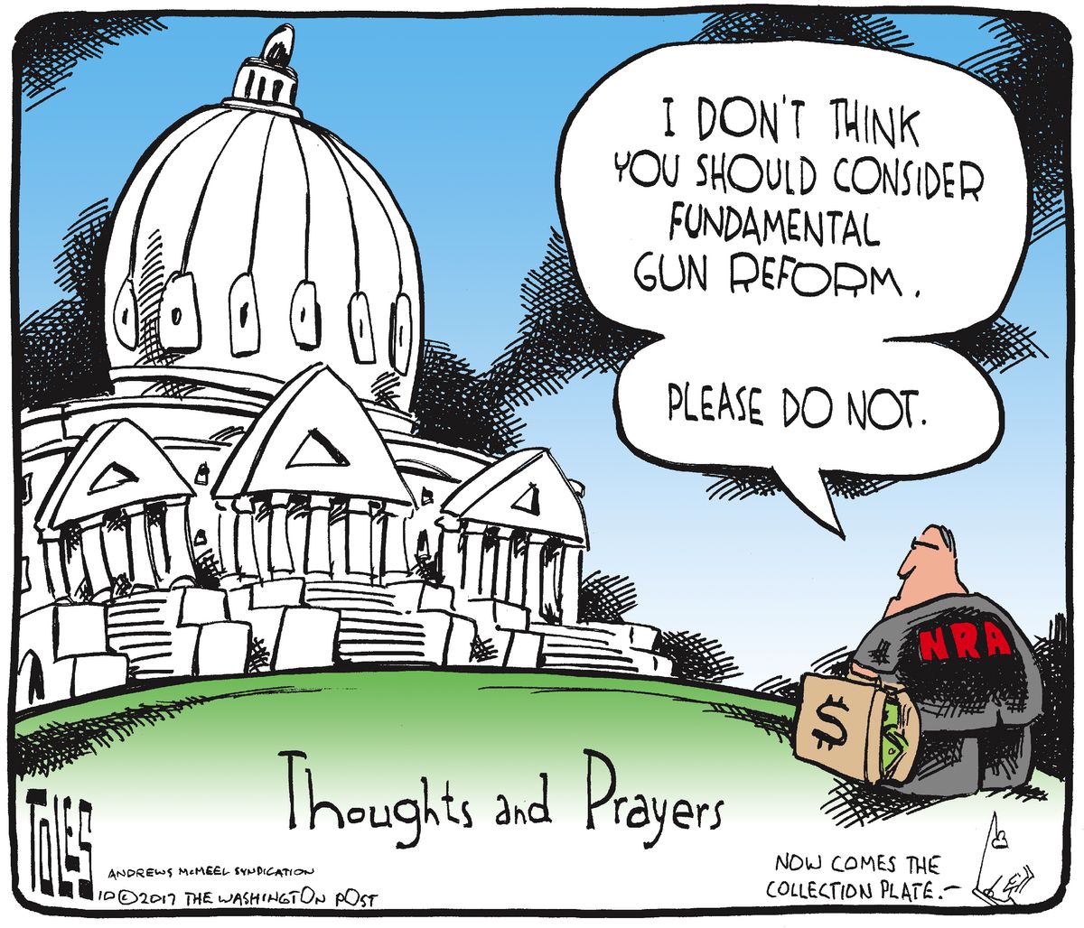 Political cartoon U.S. NRA Congress gun control | The Week