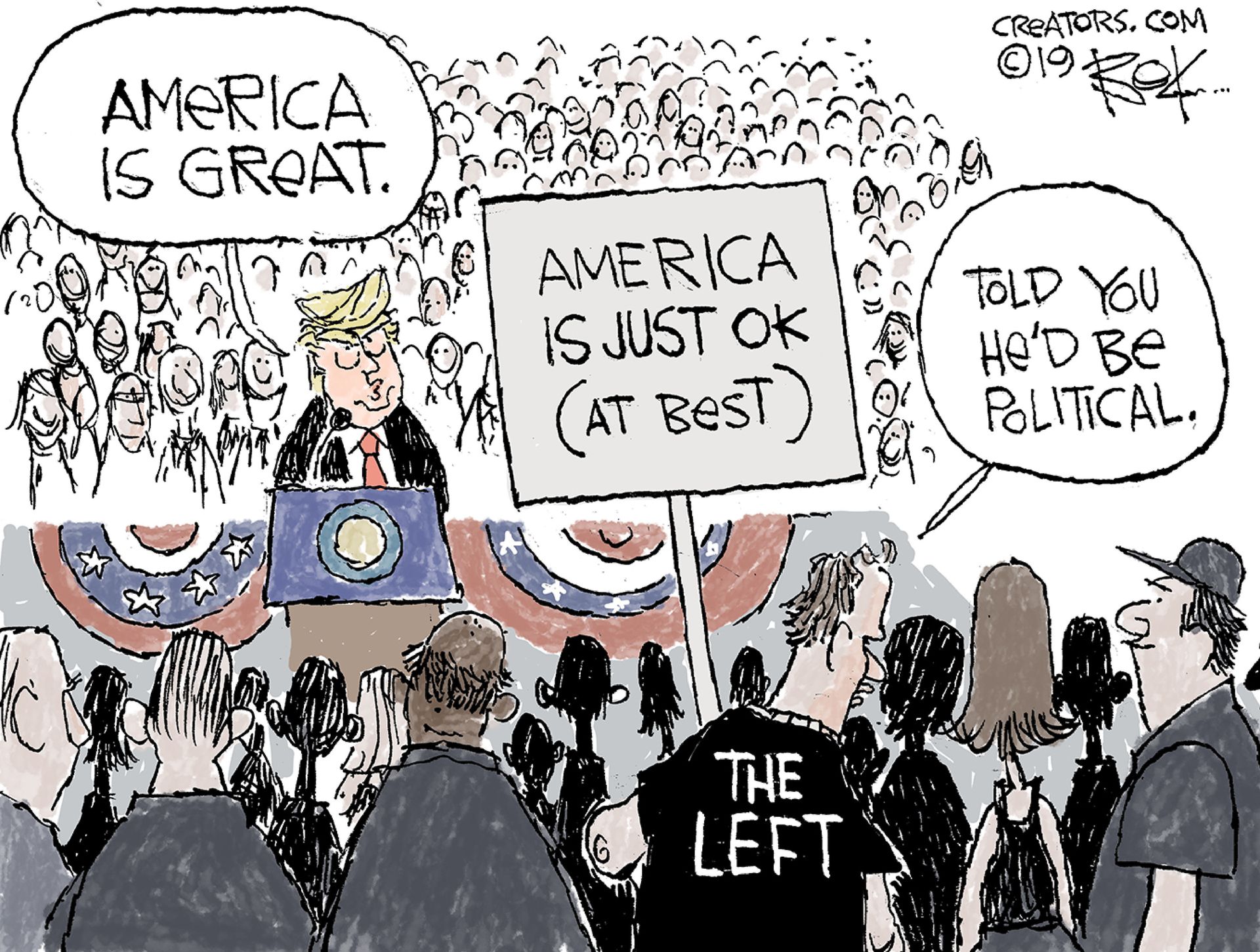 Political Cartoon U.S. American Is Okay At Best Leftists | The Week
