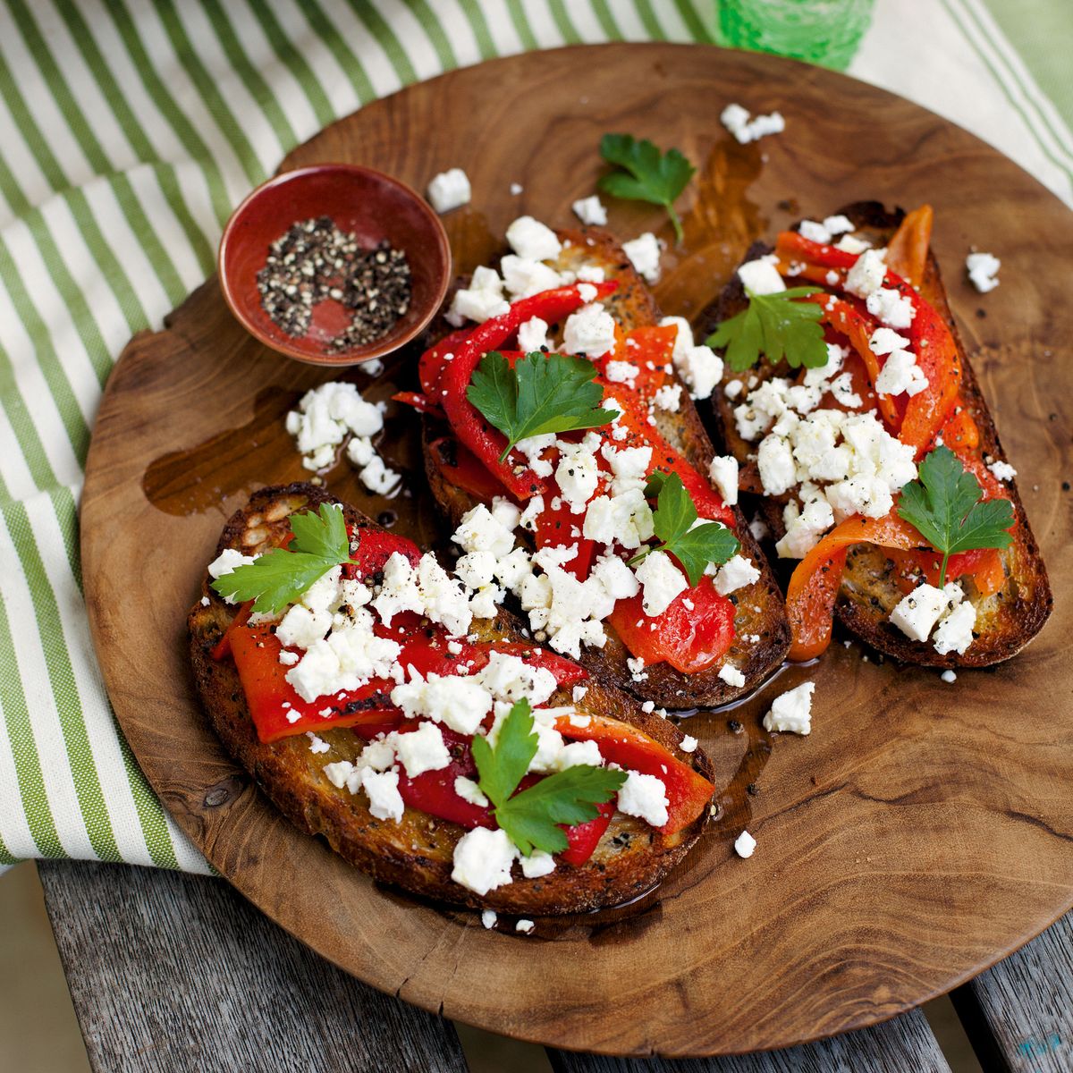 Red Pepper and Feta Bruschetta | Starter Recipes | Woman & Home