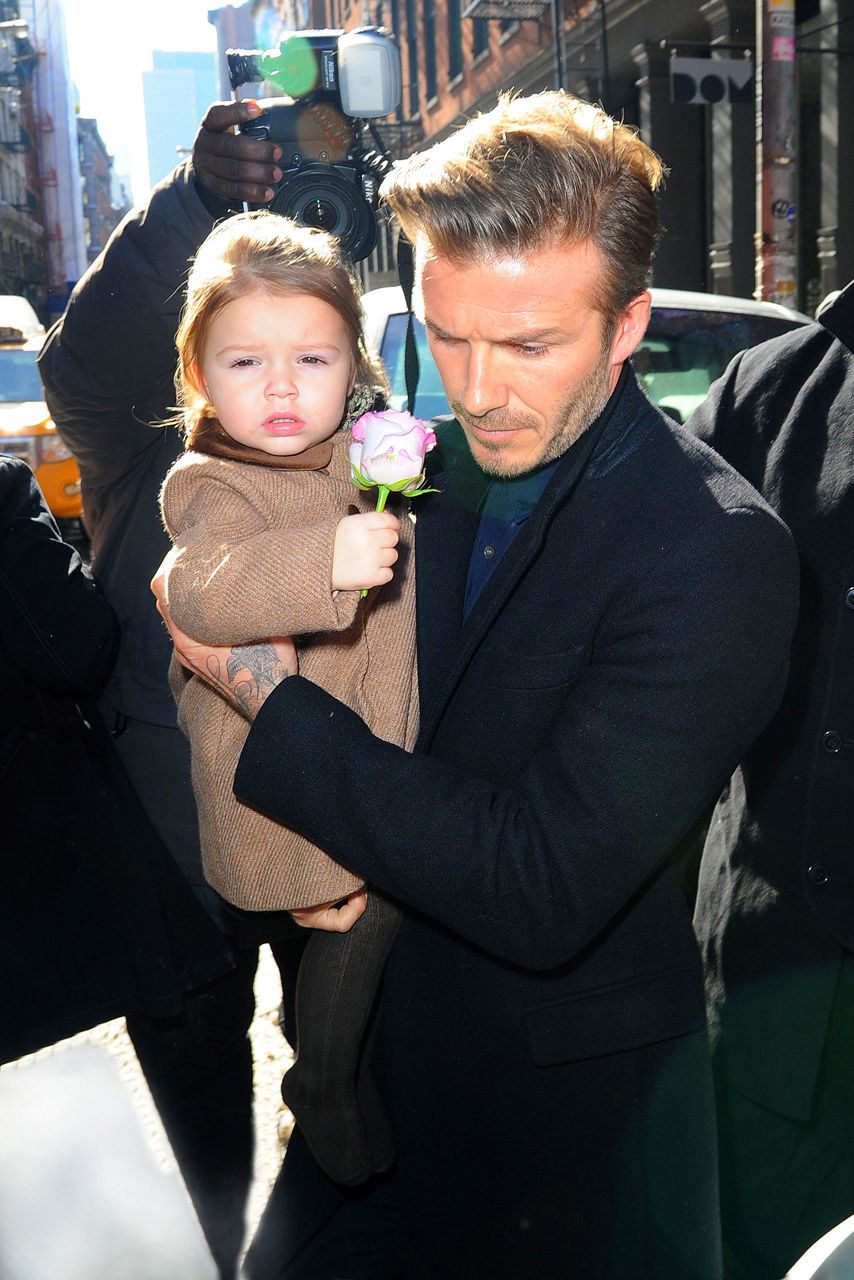 David and Harper Beckham head out in New York after Victoria's show ...