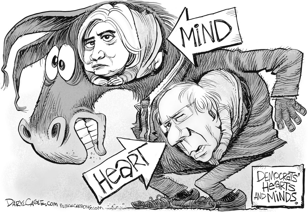 Political Cartoon U.S. Democrats Divided | The Week