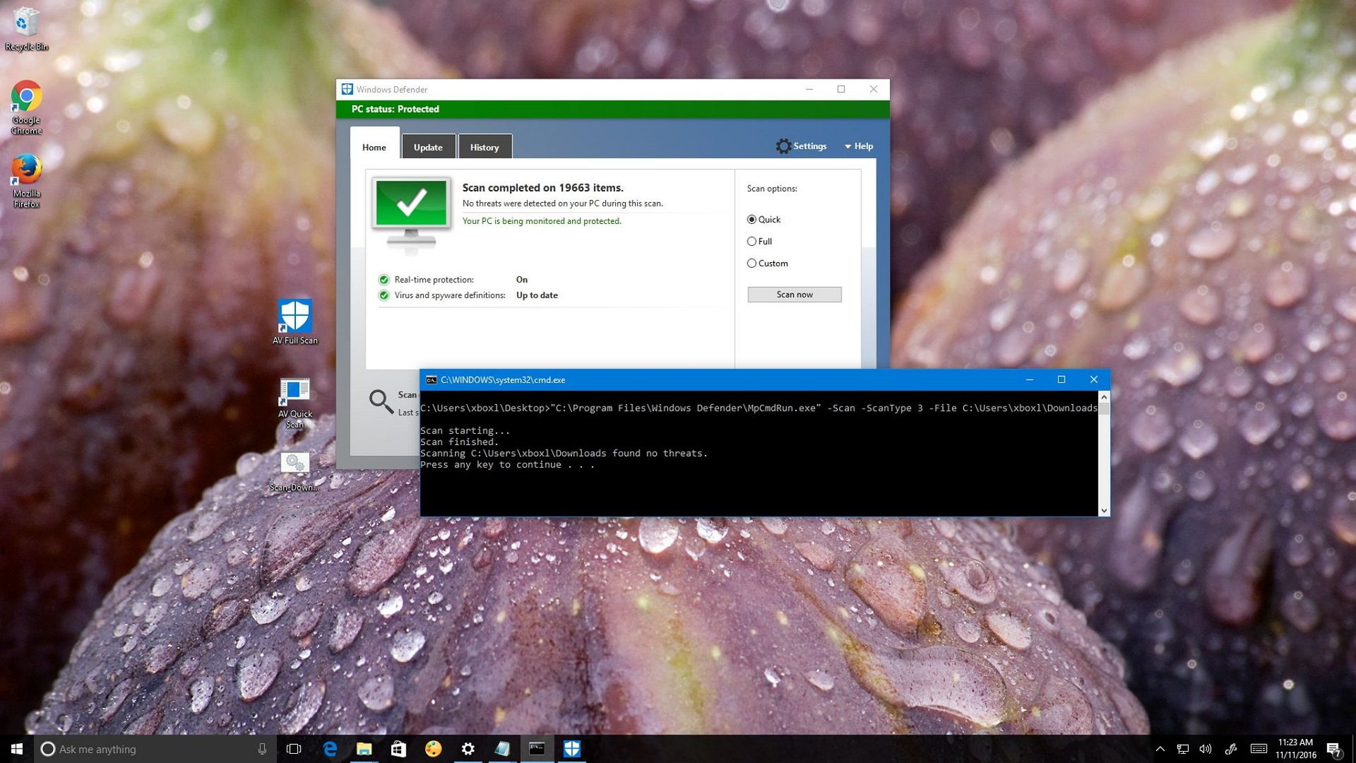 How to create shortcuts to start a Windows Defender scan on Windows 10 ...