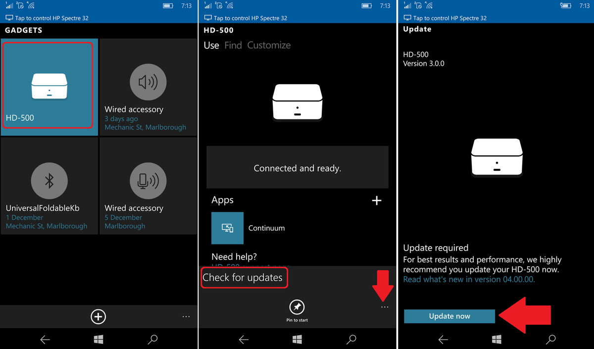 Microsoft rolls out first update for the Display Dock for Continuum ...