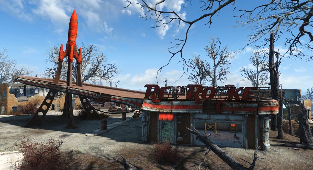 New Fallout TV series set photos show iconic Red Rocket gas station ...