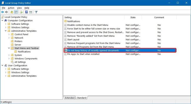 How to disable recent files and locations in Jump Lists on Windows 10 ...