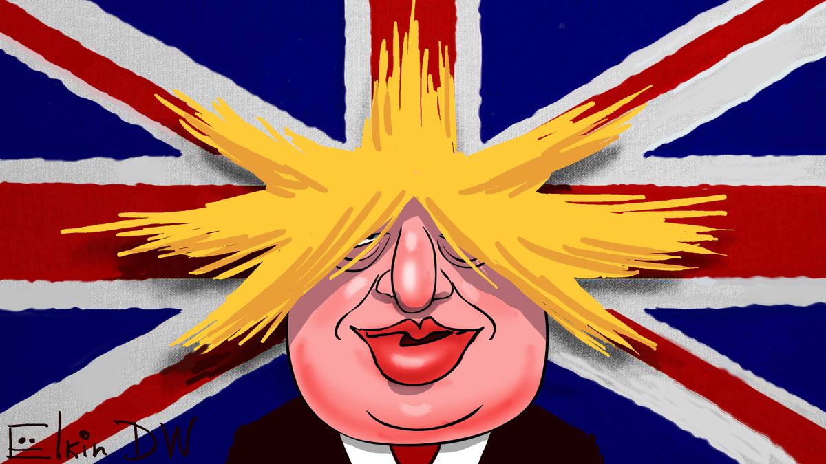 Political Cartoon World Boris Johnson hair brexit Union Jack | The Week
