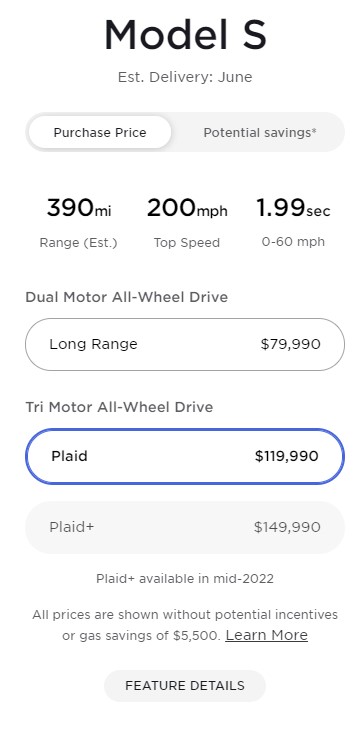 Tesla Model S Plaid Delivery Moved Up To June Plaid Orders Halted 